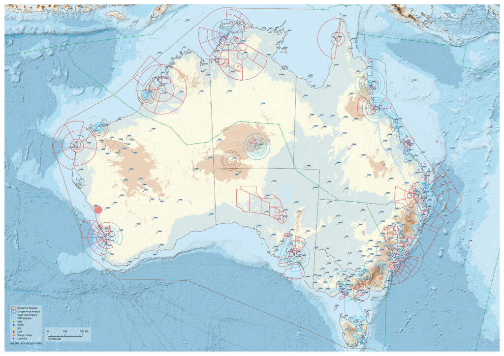 Australia – METAR Map – A2 size – AUSTRALIAN METAR MAPS