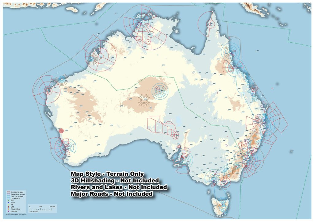 Australia – METAR Map – A2 size – AUSTRALIAN METAR MAPS